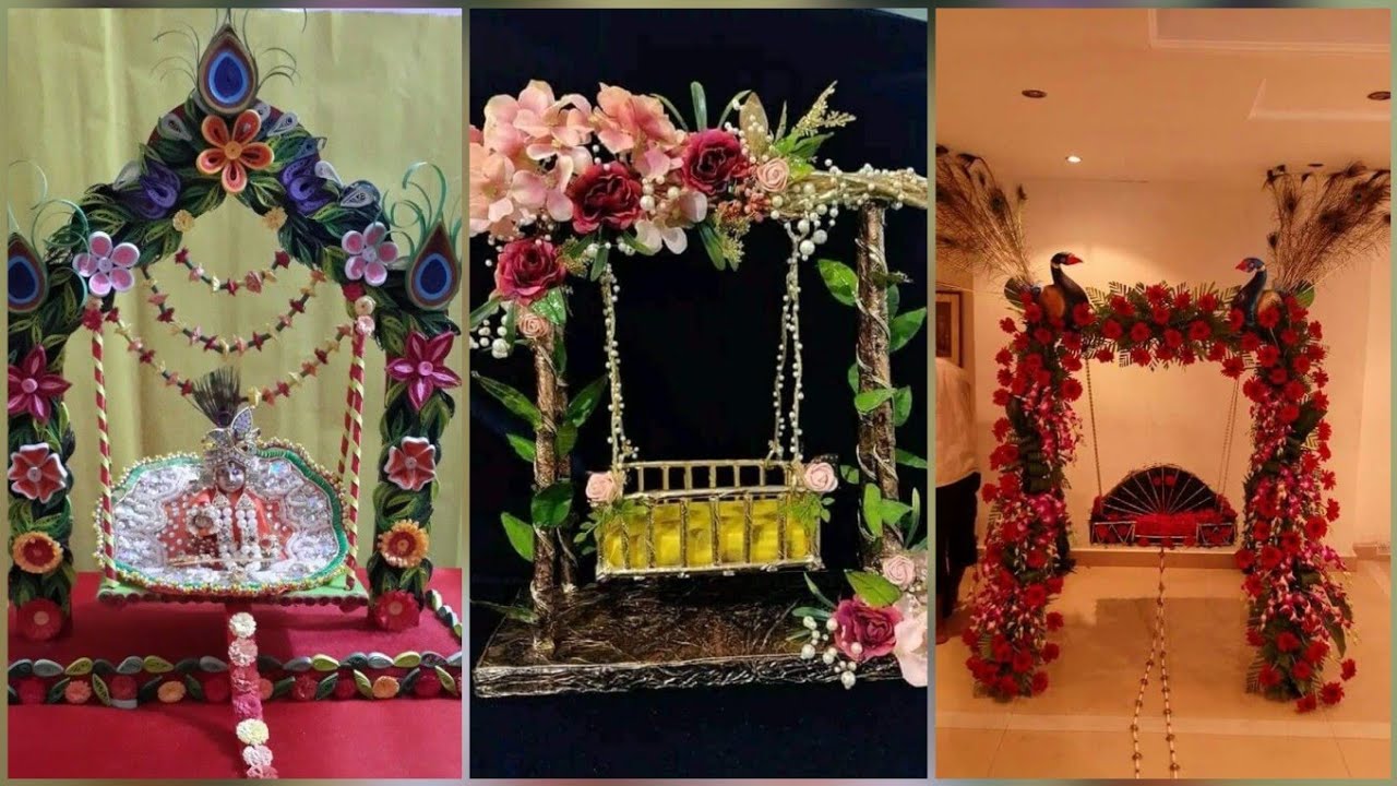 Janmashtami Hindola Decoration/Laddu Gopal Jhula Decoration/Palna ...