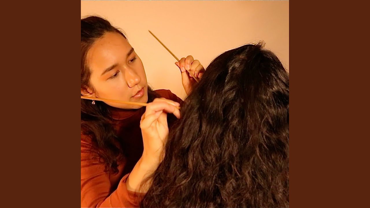 Real Person Scalp Check with Sticks, Neck and Shoulder Chinese Acupoint ...