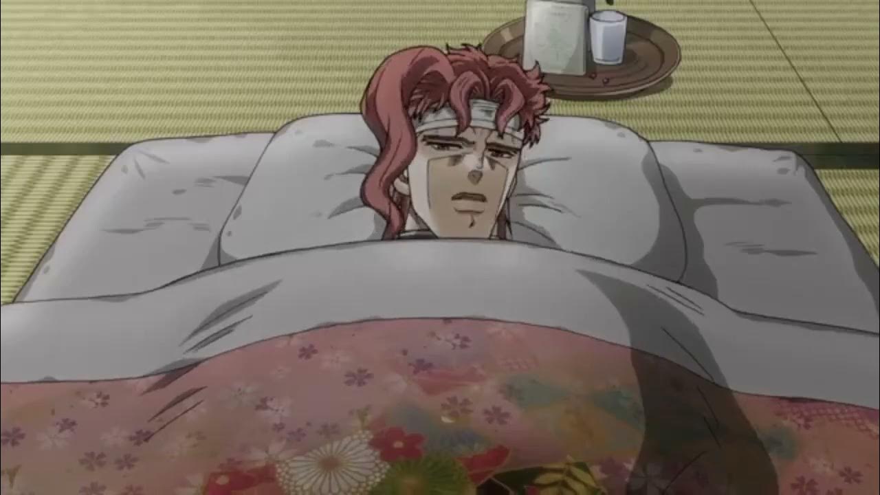Kakyoin noriaki waking up in his futon - YouTube