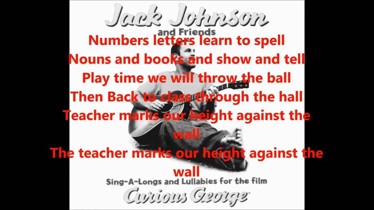 JACK JOHNSON we´re going to be friends lyrics - YouTube