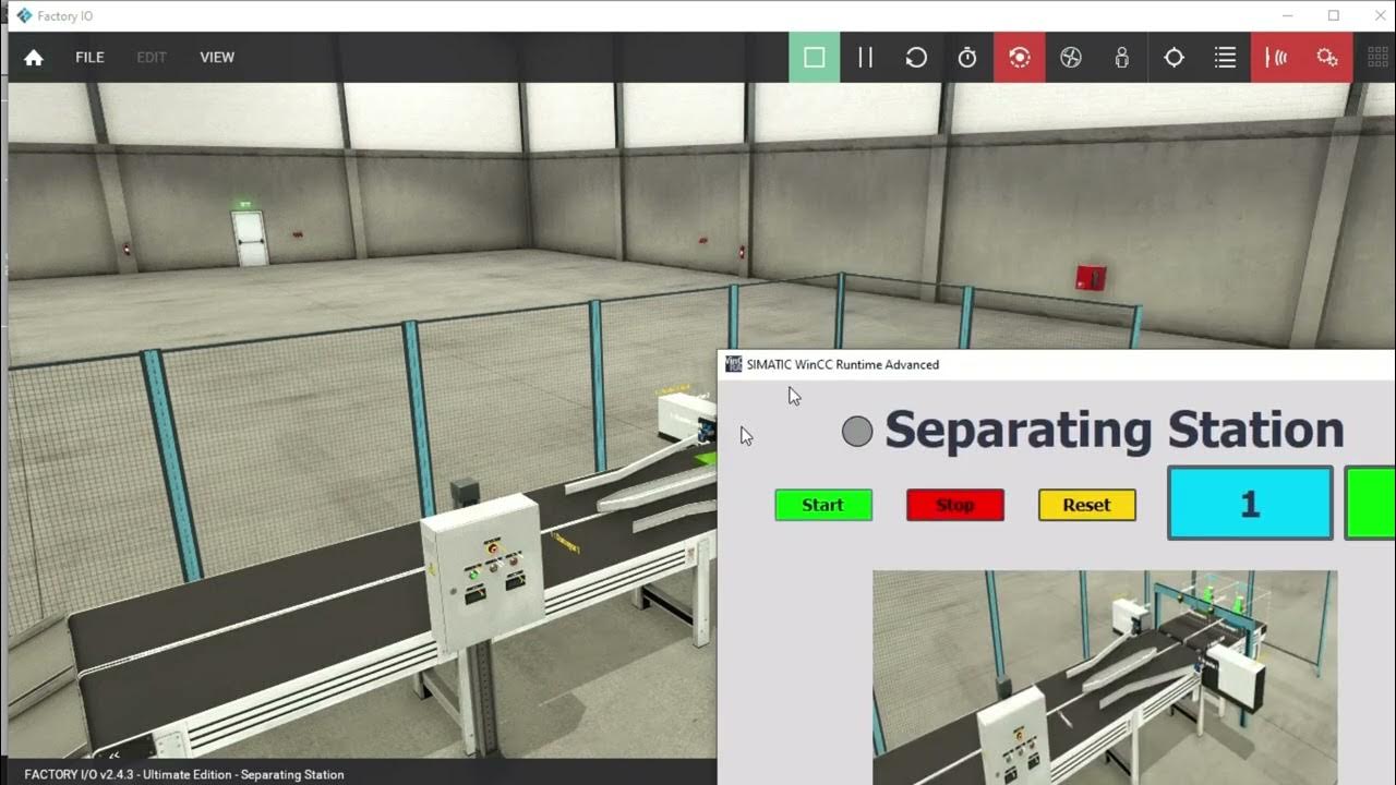 Separating Station Factory IO S7 300 and HMI TIA Portal V16 - YouTube