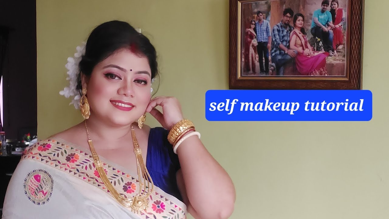 Self Makeup tutorial/Bengali Party Makeup looks.. - YouTube