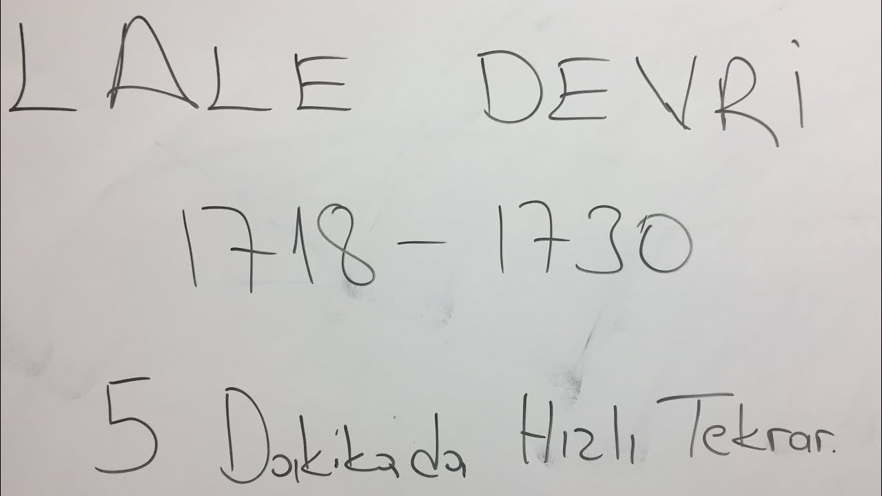 Lale Devri Yenikleri- Lale Devri-11.Sınıf Lale Devri Yenilikleri- Lale Devri Nedir? - YouTube