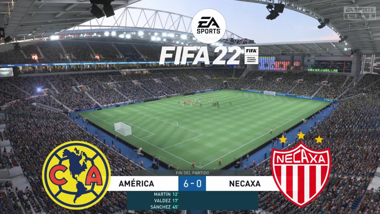FIFA 22 AMERICA vs NECAXA [ LIGA MX ] [ GAMEPLAY] - YouTube