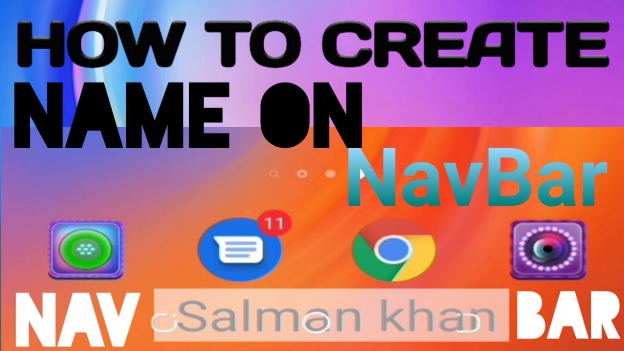 How to create a name on mobile Navbar || best phone app & trick || 2020 ...