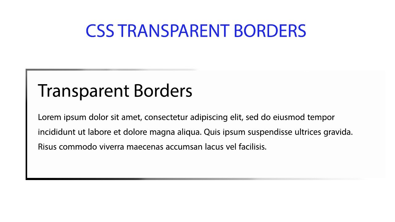 CSS Transparent Borders | CSS Gradient Colors Borders - YouTube
