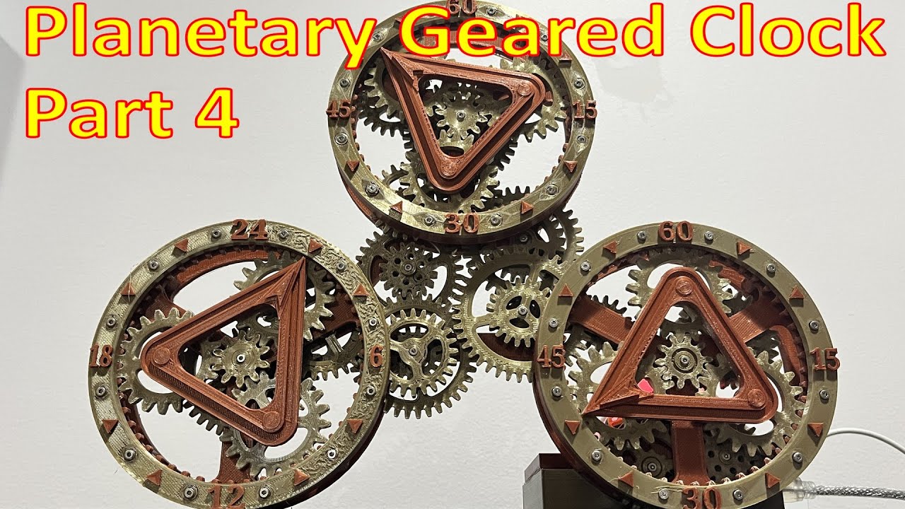 Planetary Clock 04 - Steampunk skeleton clock - YouTube