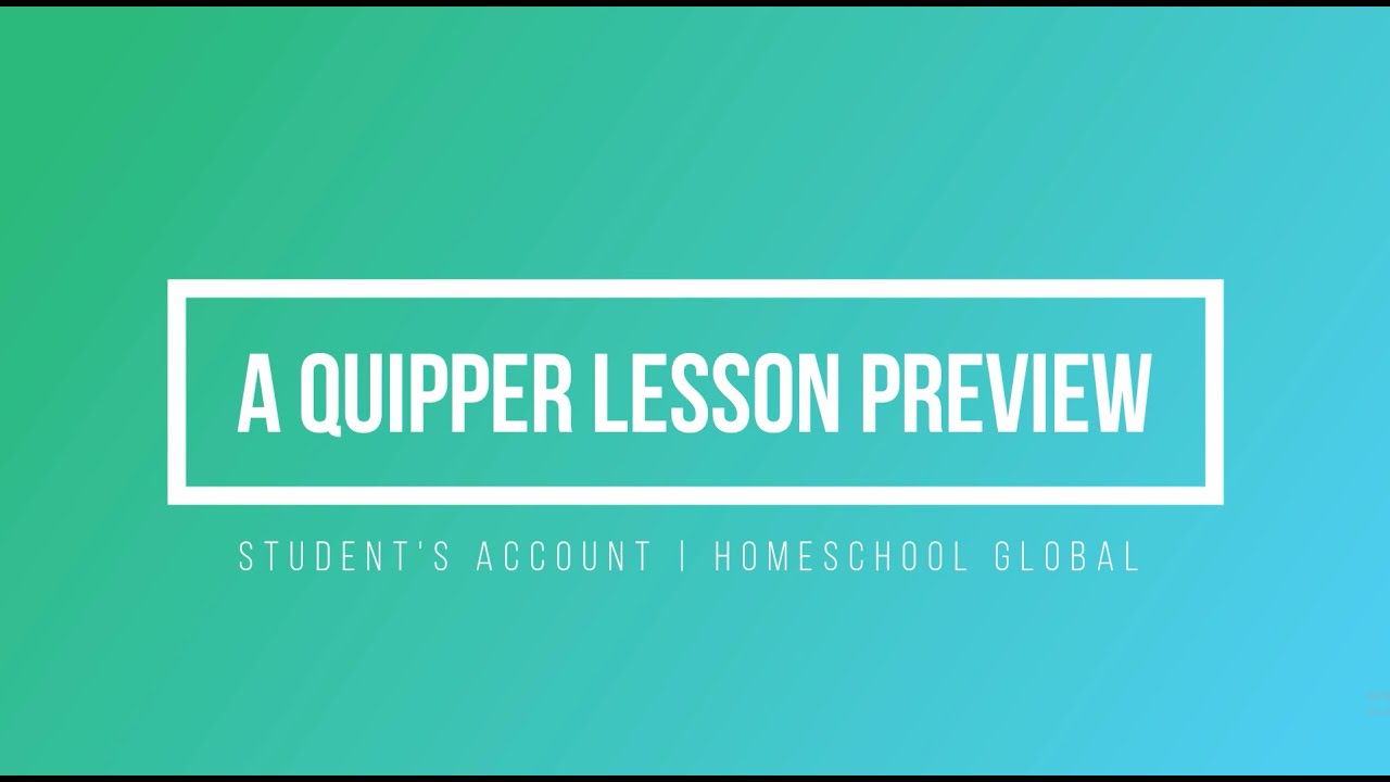 Quipper Lesson Preview | Student's Account - YouTube