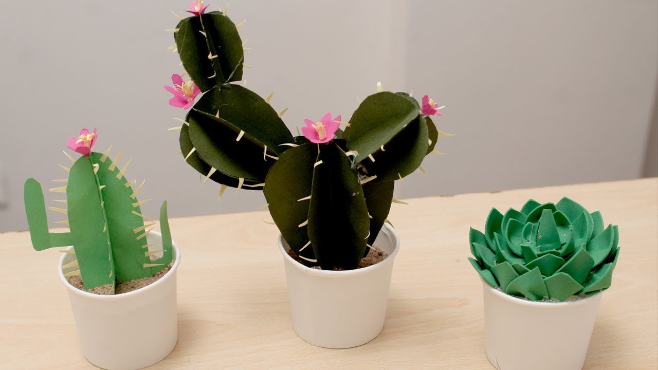 Diy Crafts Diy Cute Paper Cactus How To Make Paper Cactus Youtube