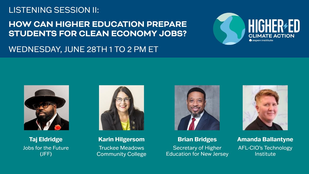 Higher Ed Climate Action Listening Session II - YouTube