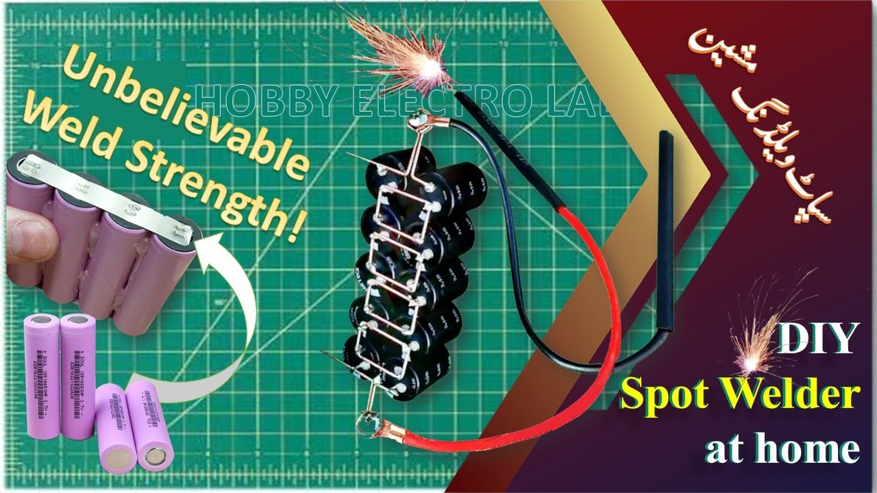 DIY Spot Welder Machine using Capacitor | Best for 18650 battery - YouTube
