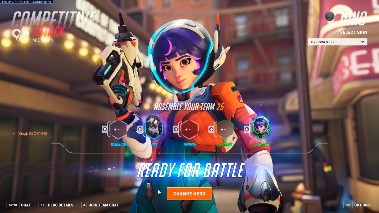 Overwatch 2 New Character Juno Gameplay Play No Commentary (PC 1080p 60 ...