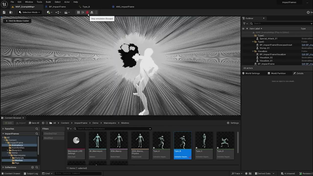 Impact frames - UE5 Marketplace - Setup tutorial - YouTube