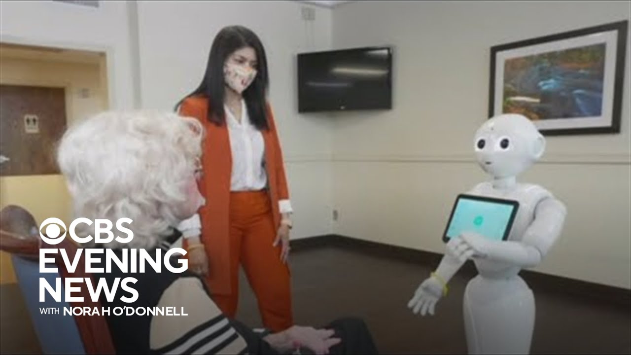 Nursing home uses robot to help patients with dementia - YouTube