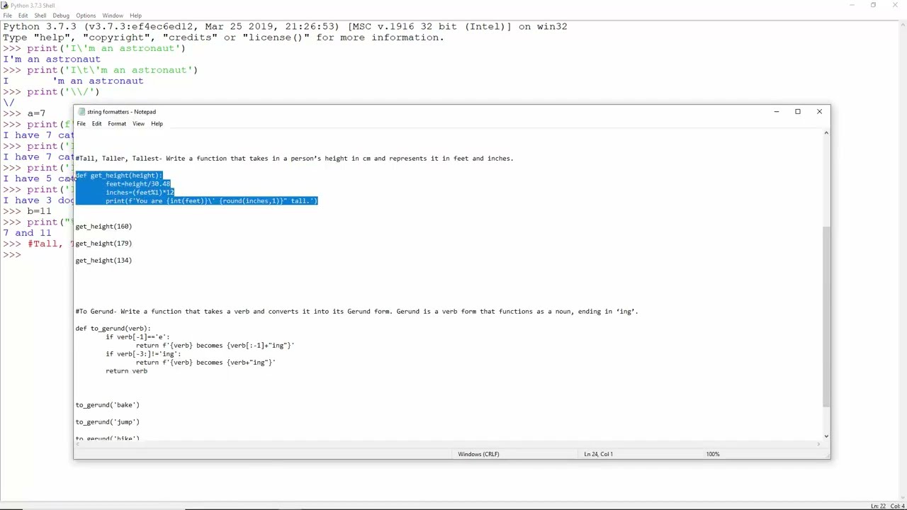 Python String Formatters Escape Sequences Practical YouTube Python String Formatters Escape Sequences Practical YouTube