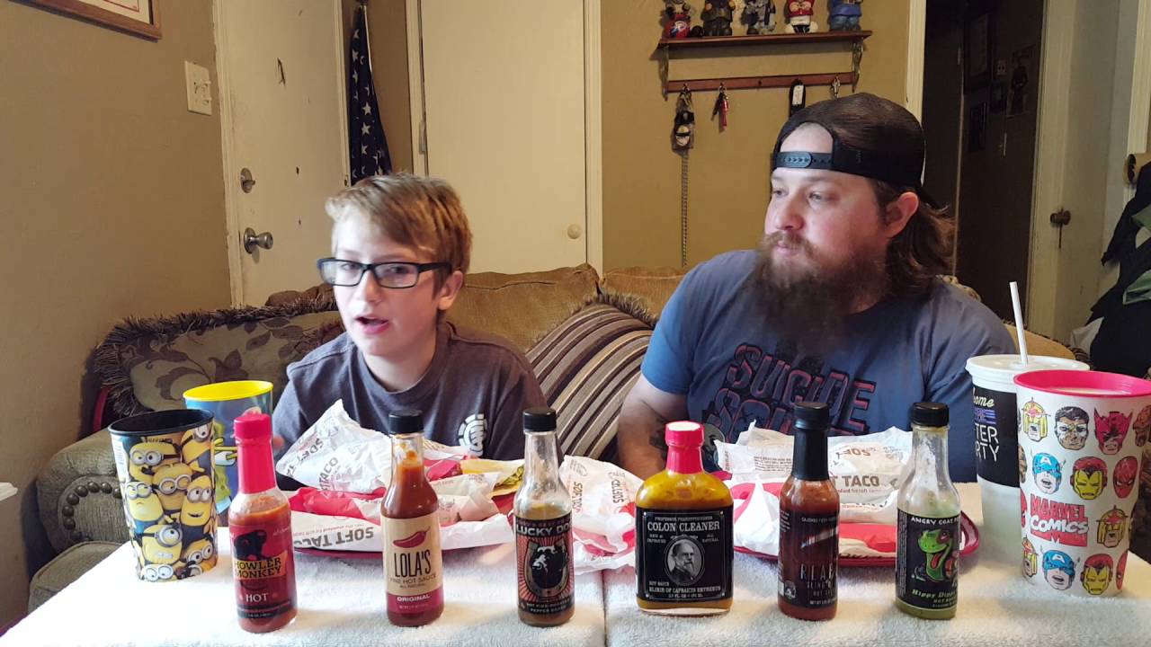 Hot sauce taco roulette challenge fail (Snot warning!!!) - YouTube
