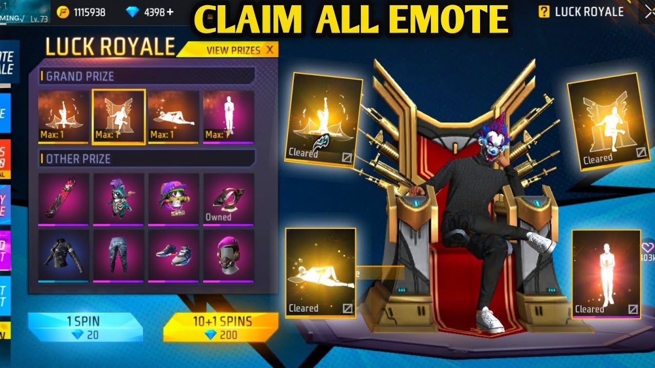 FFWS THRONE EMOTE | FREE FIRE NEW EVENT - YouTube