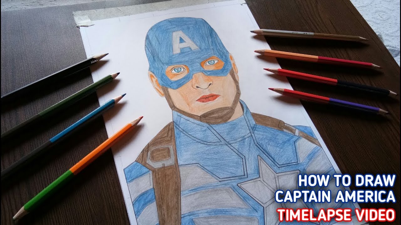 Captain America Drawing || chris evans || Anky arts - YouTube