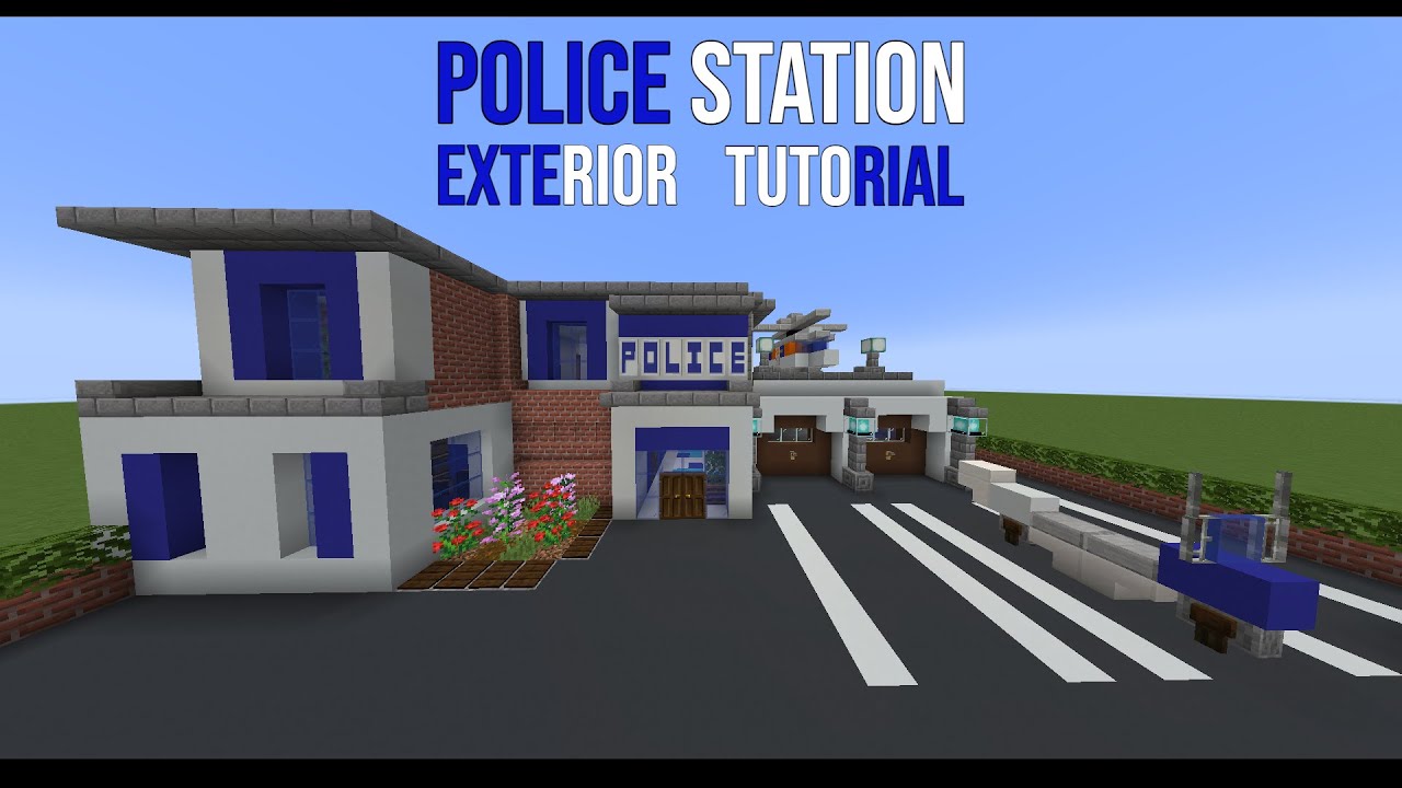 Minecraft Tutorial - How To Build A Police Station - YouTube