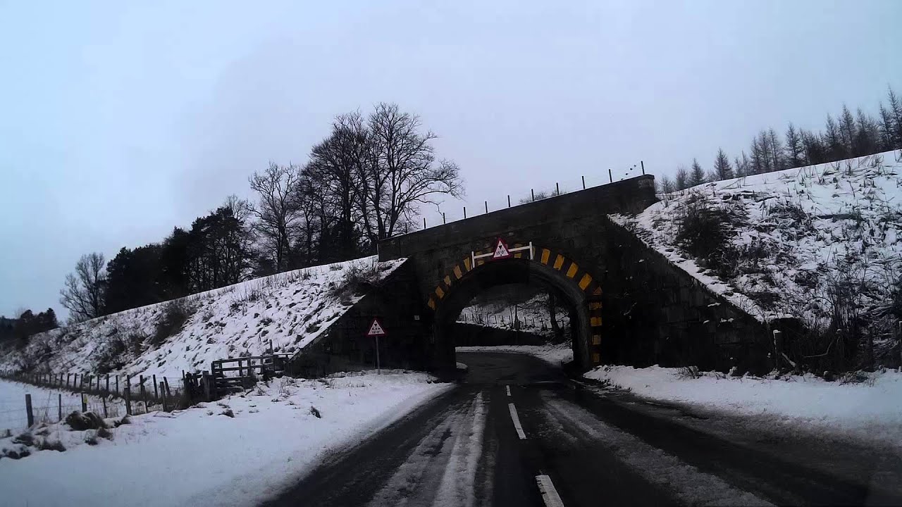 Winter Drive To Calvine Highland Perthshire Scotland - YouTube