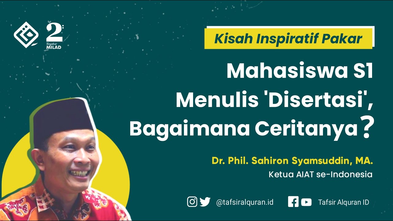 "Mahasiswa S1 Menulis 'Disertasi', Bagaimana Ceritanya?" | Dr. Phil ...