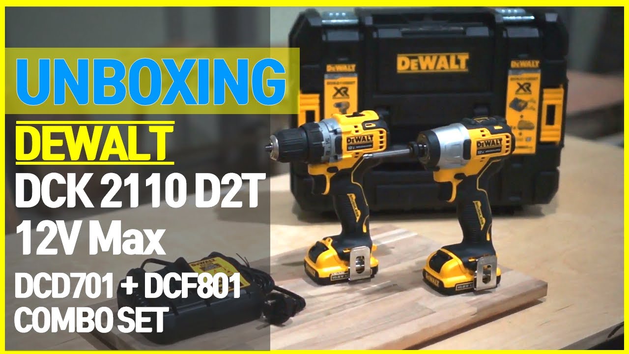 [색밤이] UNBOXING / DEWALT DCK2110 D2T COMBO SET / 디월트 전동드릴 콤보세트 언박싱/ DCD ...