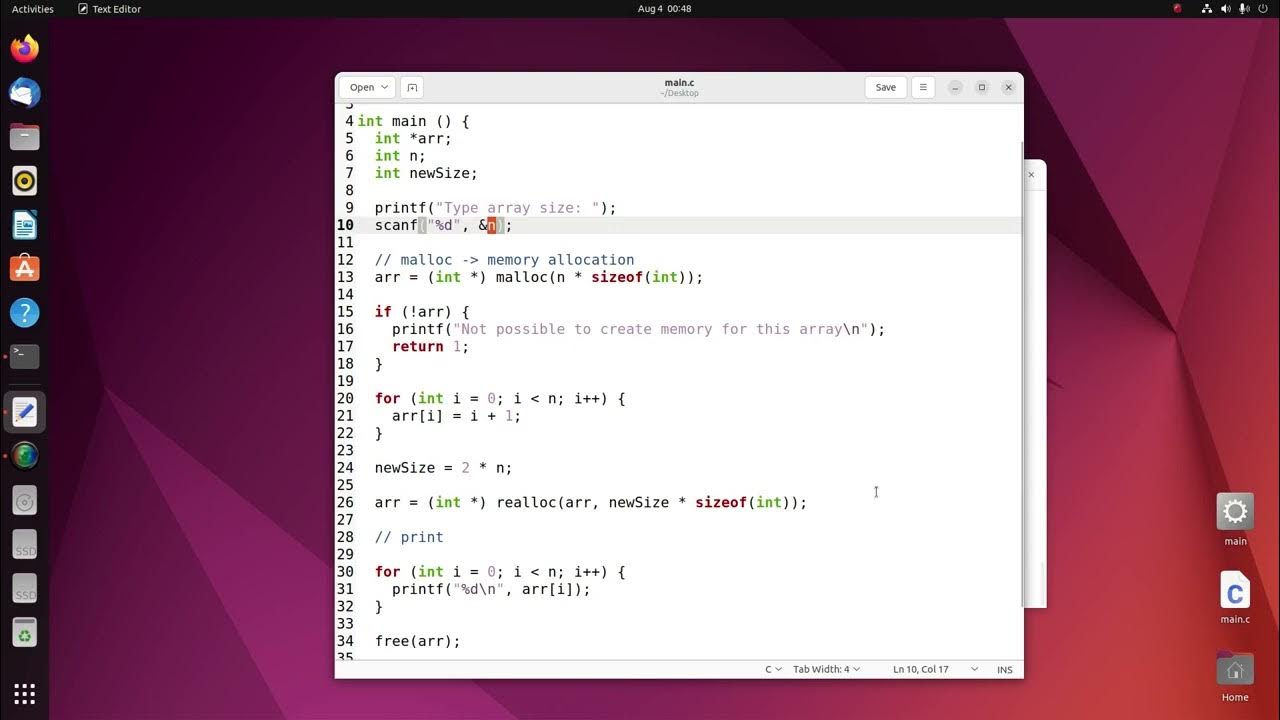 TUTORIAL REALLOC EM C - ALOCAR MEMÓRIA - YouTube