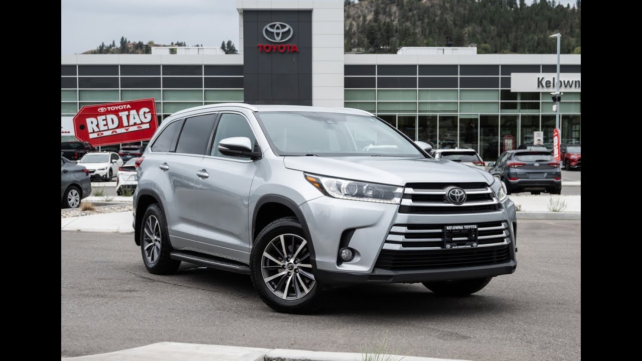 Silver 2018 Toyota Highlander XLE Walkaround - Kelowna Toyota - YouTube