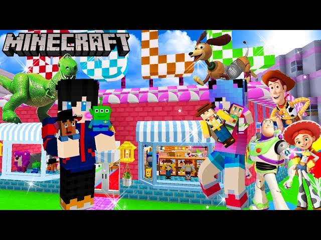 minecraft สร้างร้านขายตุ๊กตา Toy story สุดน่ารัก toy story minecraft