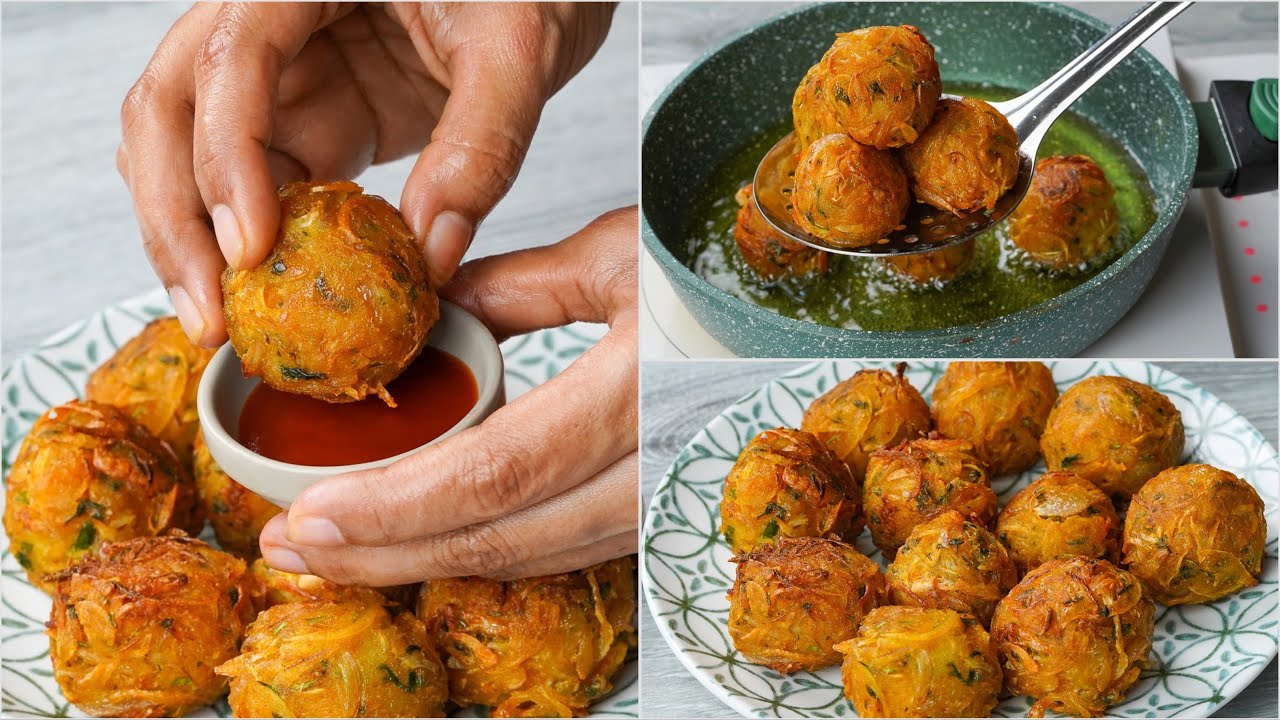 Pyaaz Aloo Laccha Ball Snacks | Potato Onion Snacks | Delicious Evening ...