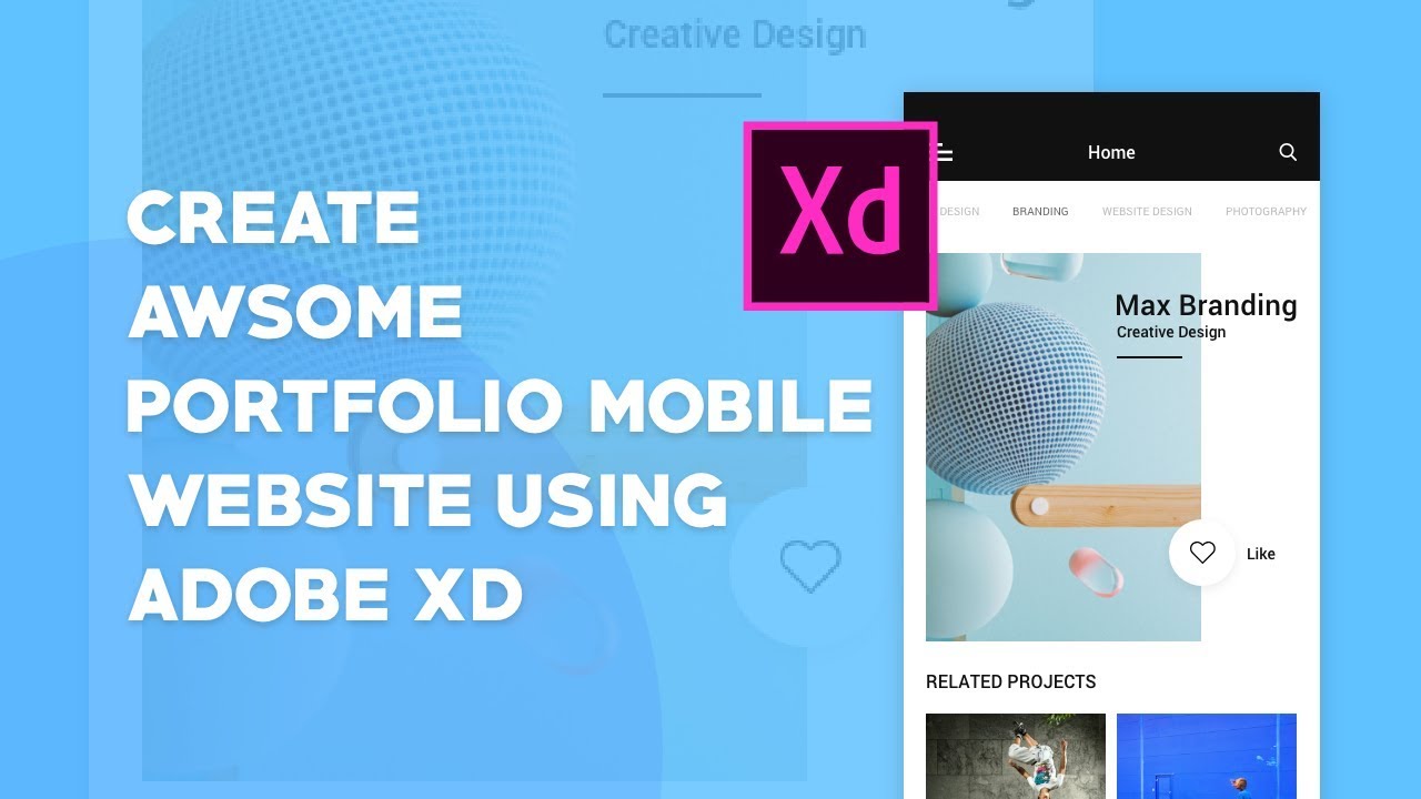 Simple Mobile Website Design Using Adobe New XD - YouTube