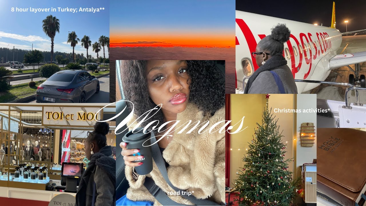 VLOGMAS I flying back to the uk, 8 hour layover in turkey, Christmas ...