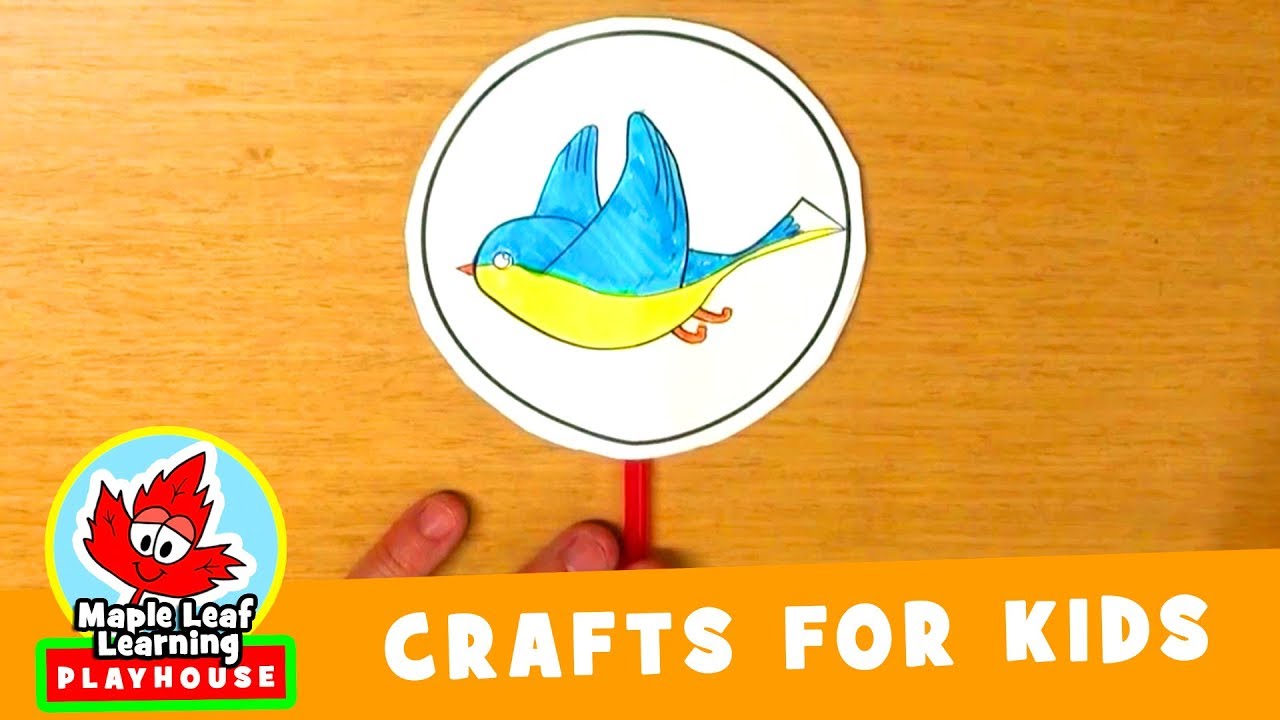 Flying Bird Craft for Kids | Maple Leaf Learning Playhouse - YouTube