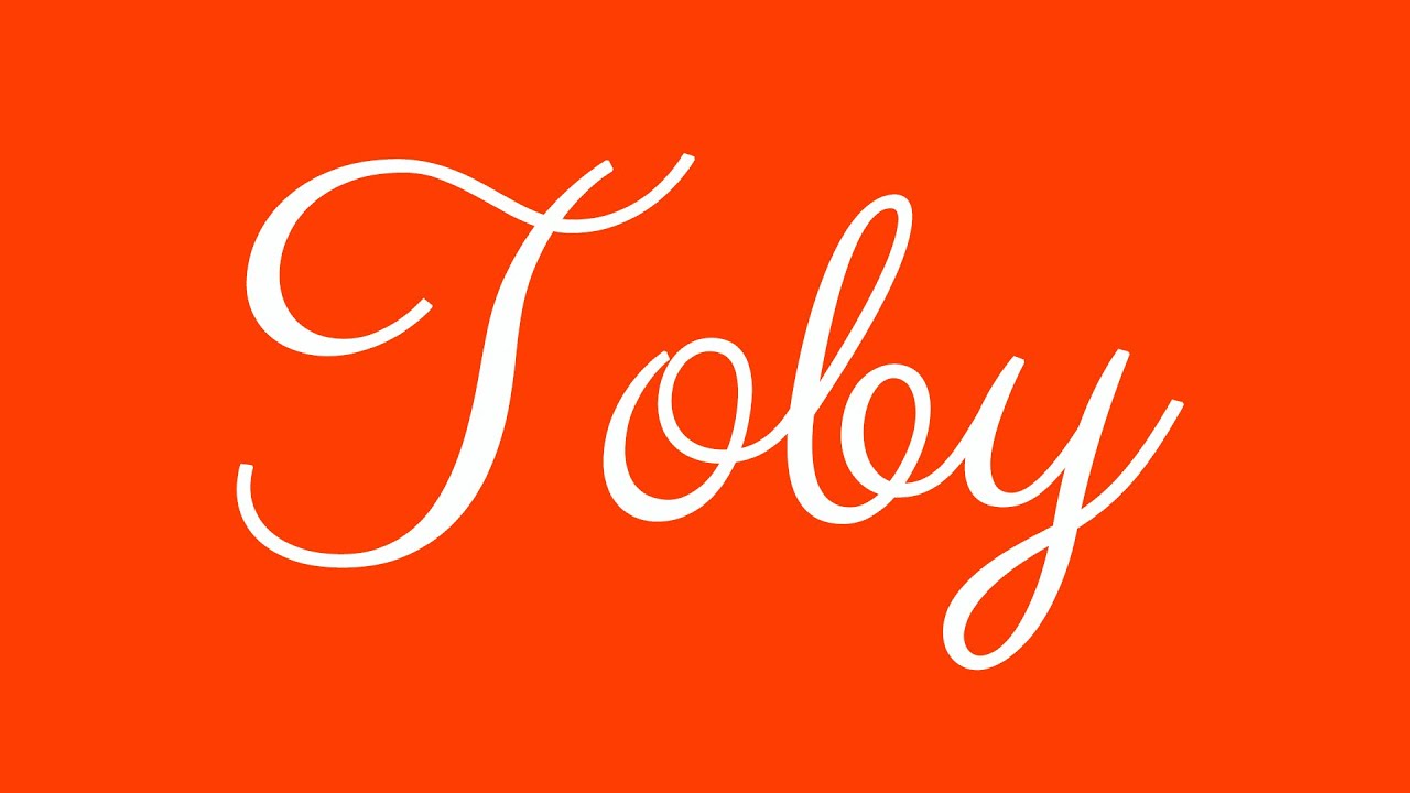 Learn how to Sign the Name Toby Stylishly in Cursive Writing - YouTube