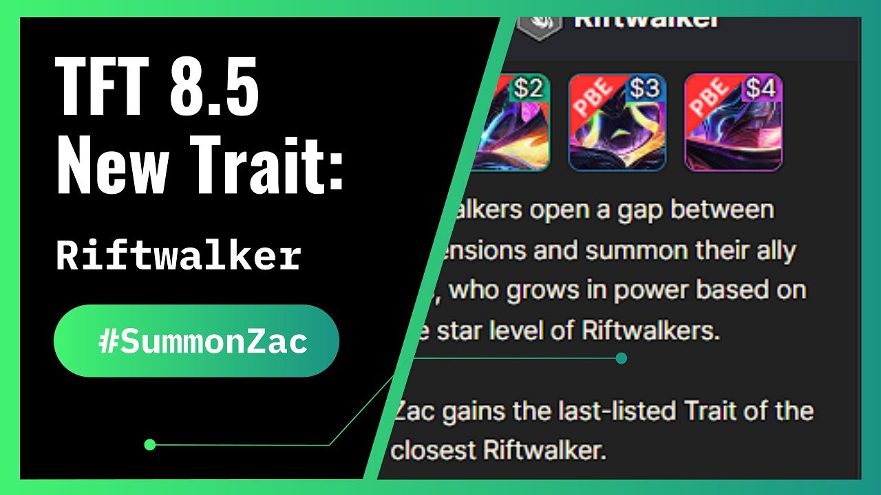 TFT - 8.5 - New Trait Riftwalker + Gameplay - YouTube