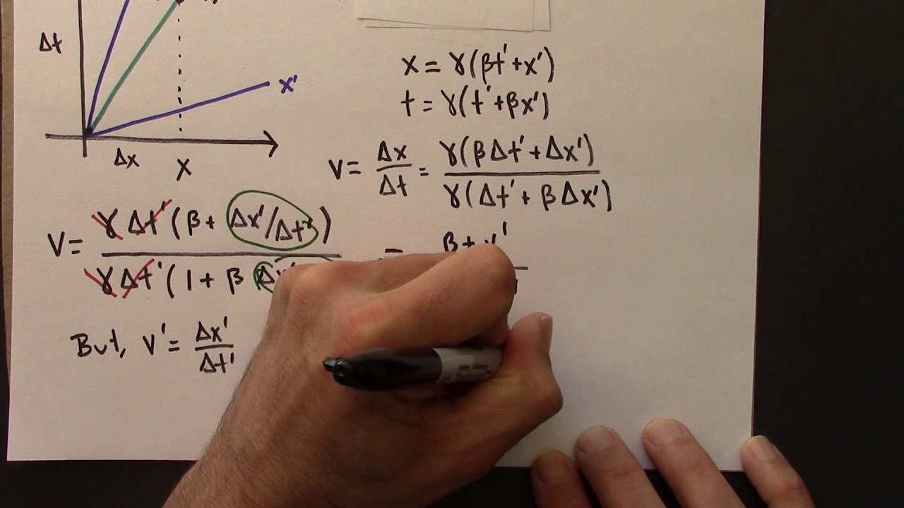 Relativity 08.08. The Einstein Velocity Transformation Equations - YouTube