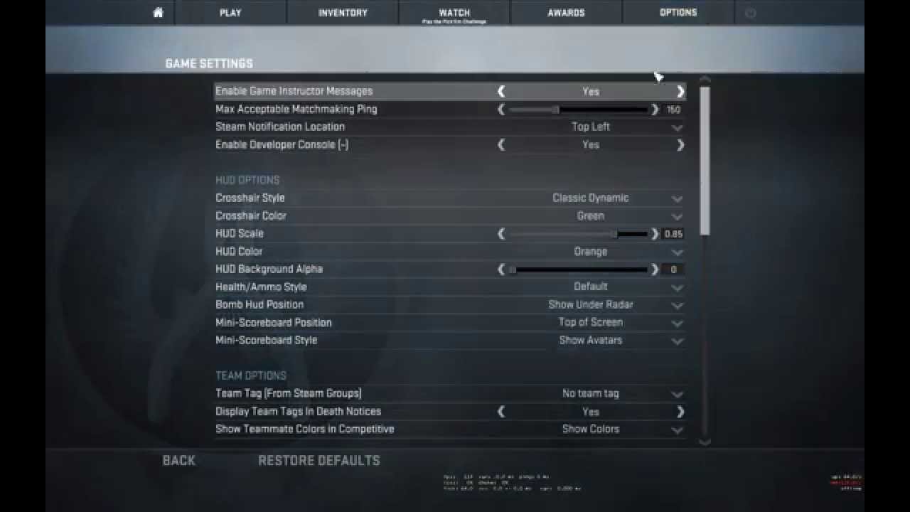 Counter Strike Global Offensive settings - YouTube
