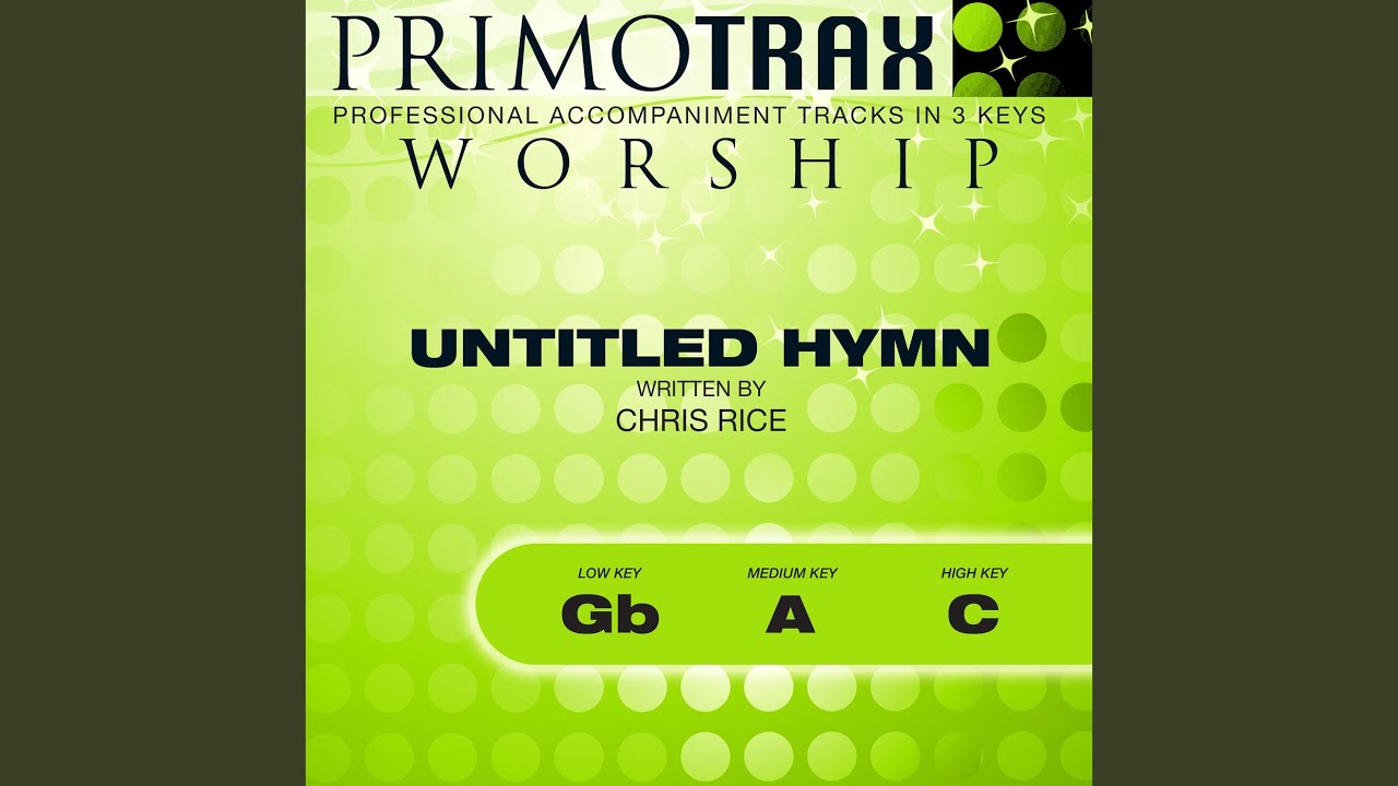 Untitled Hymn (Medium Key: a) (Performance Backing Track) - YouTube