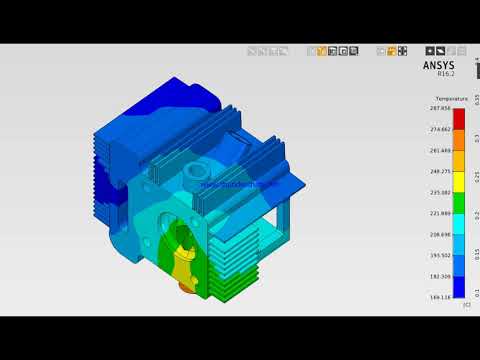 motor cycle engine cylinder head thermal analysis using ansys aim - YouTube