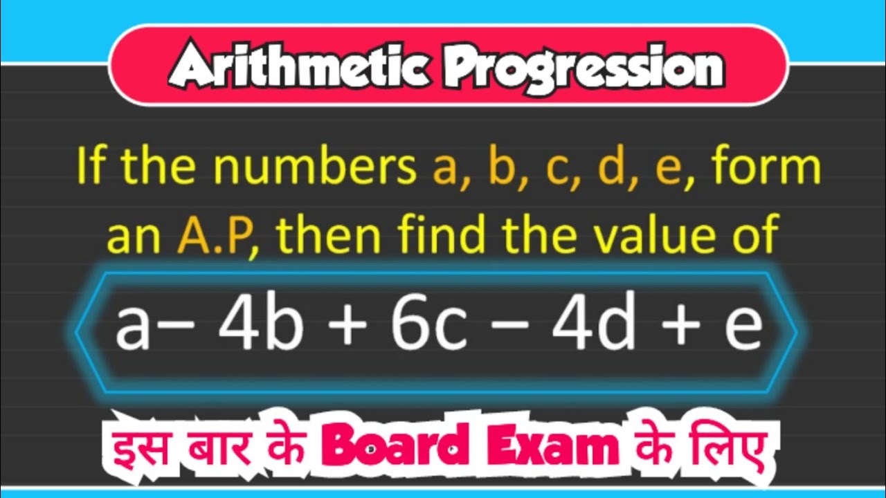 If the numbers a, b, c, d, e, form an A.P, then find the value of a− 4b ...