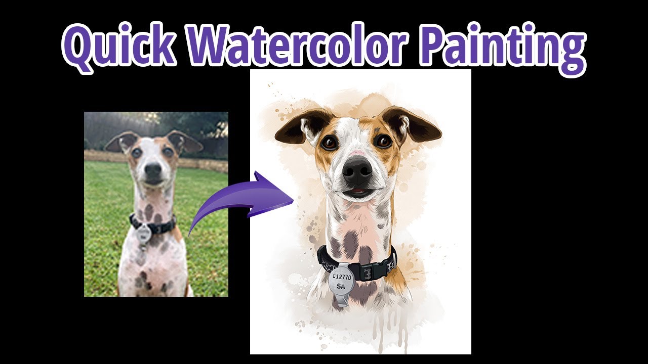Watercolor Pet Portrait Painting - YouTube