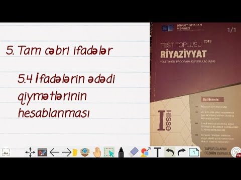 DIM..İfadelerin ədədi qiymətlərinin hesablanması (Tam cəbri ifadələr)
