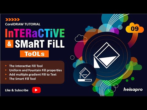 CorelDRAW TUTORIAL - INTERACTIVE AND SMART FILL TOOLS - YouTube