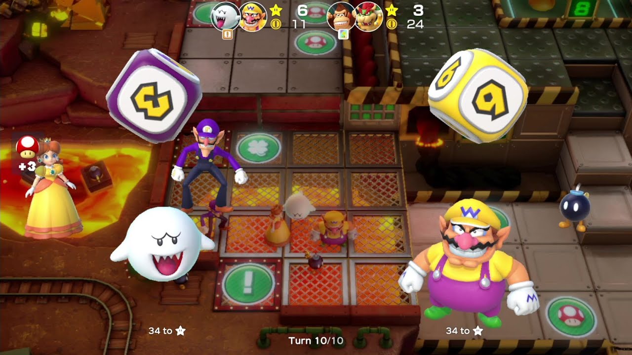 Super Mario Party #84 Gold Rush Mine 10 turns (Boo & Wario Vs Donkey ...