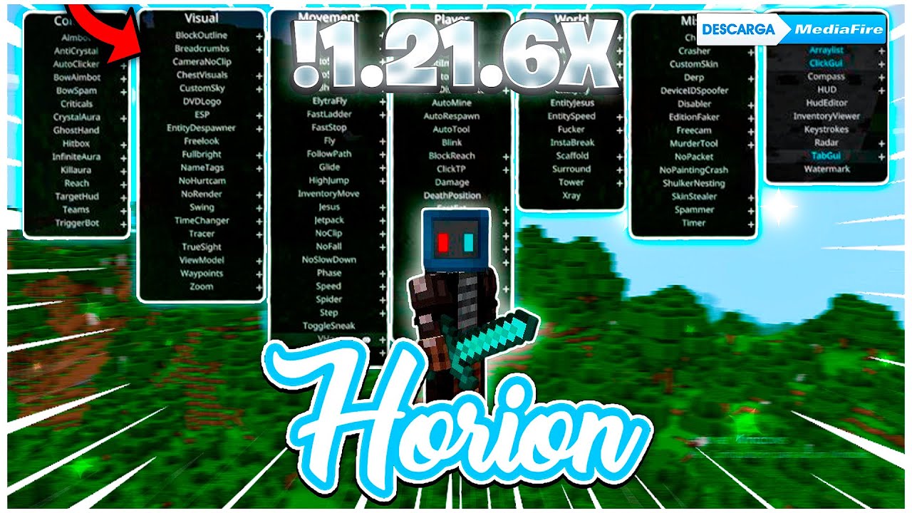 💙 !DESCARGA HORION ACTUALIZADO 1.21.6X Para Minecraft Bedrock! (Kill ...