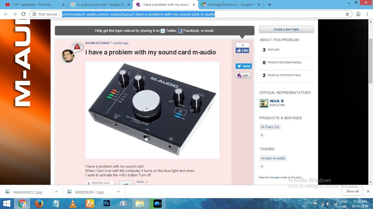 UnBoxing | M-Audio Studio Sound Card/Audio Interface | Best For Studio ...