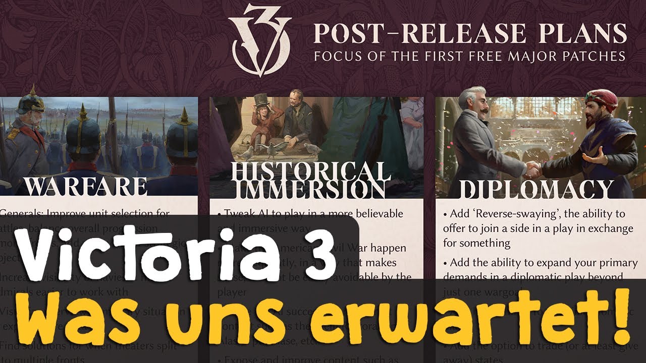 Victoria 3 Roadmap: Woran die Entwickler derzeit arbeiten! - YouTube