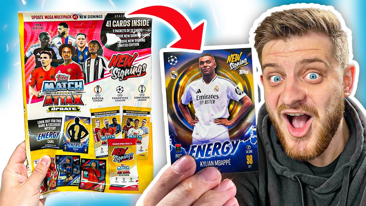 I FOUND the *RARE* MBAPPE ENERGY CARD!! (Match Attax New Signings ...