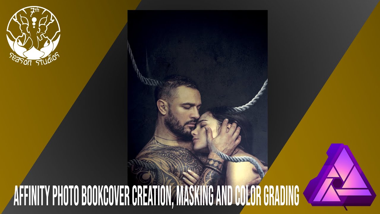 Affinity Photo Book Cover creation, masking and color grading - YouTube