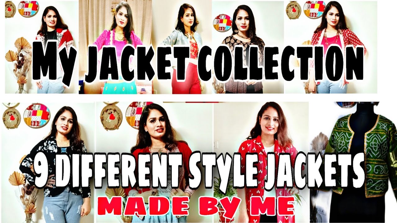 my homemade jacket collection || how to style short jacket in different ...